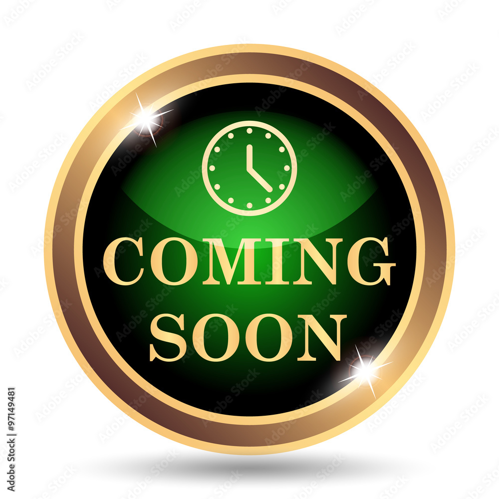 Coming soon icon Stock-Illustration | Adobe Stock