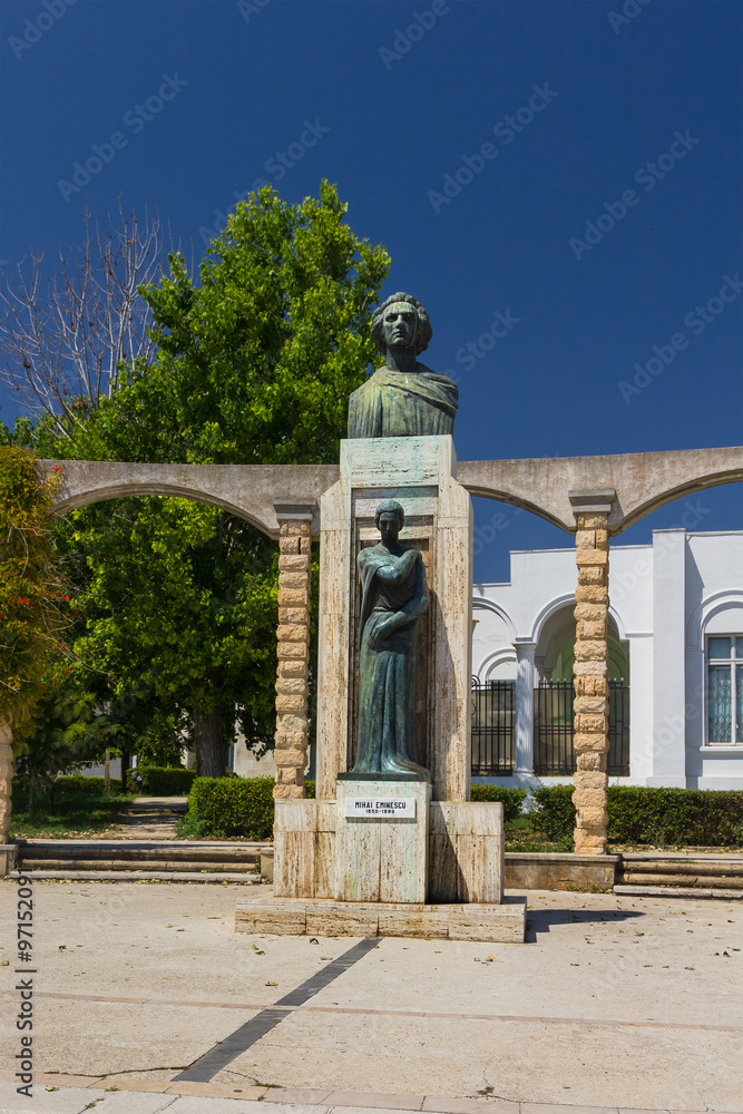Biggest romanian poet statue Mihai Eminescu in Constanta Stock Photo ...