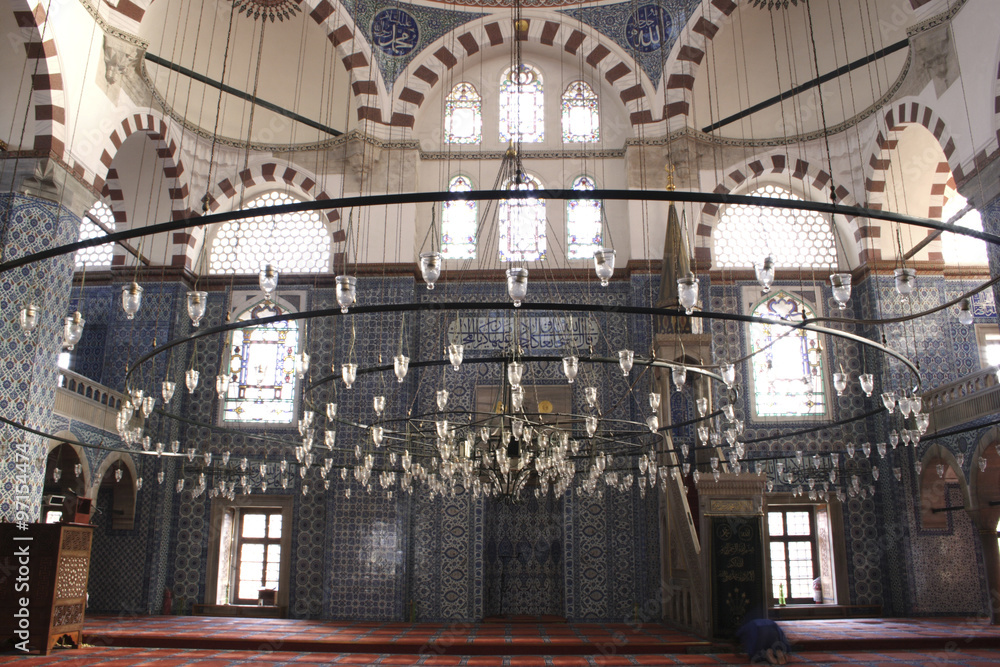 rustempasa mosque ottoman wall tiles Stock Photo | Adobe Stock