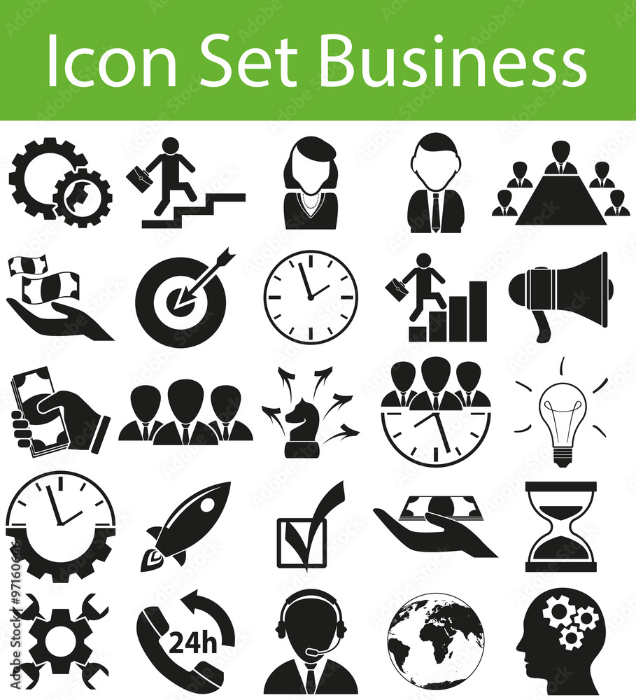 Icon Set Business Stock-Vektorgrafik | Adobe Stock