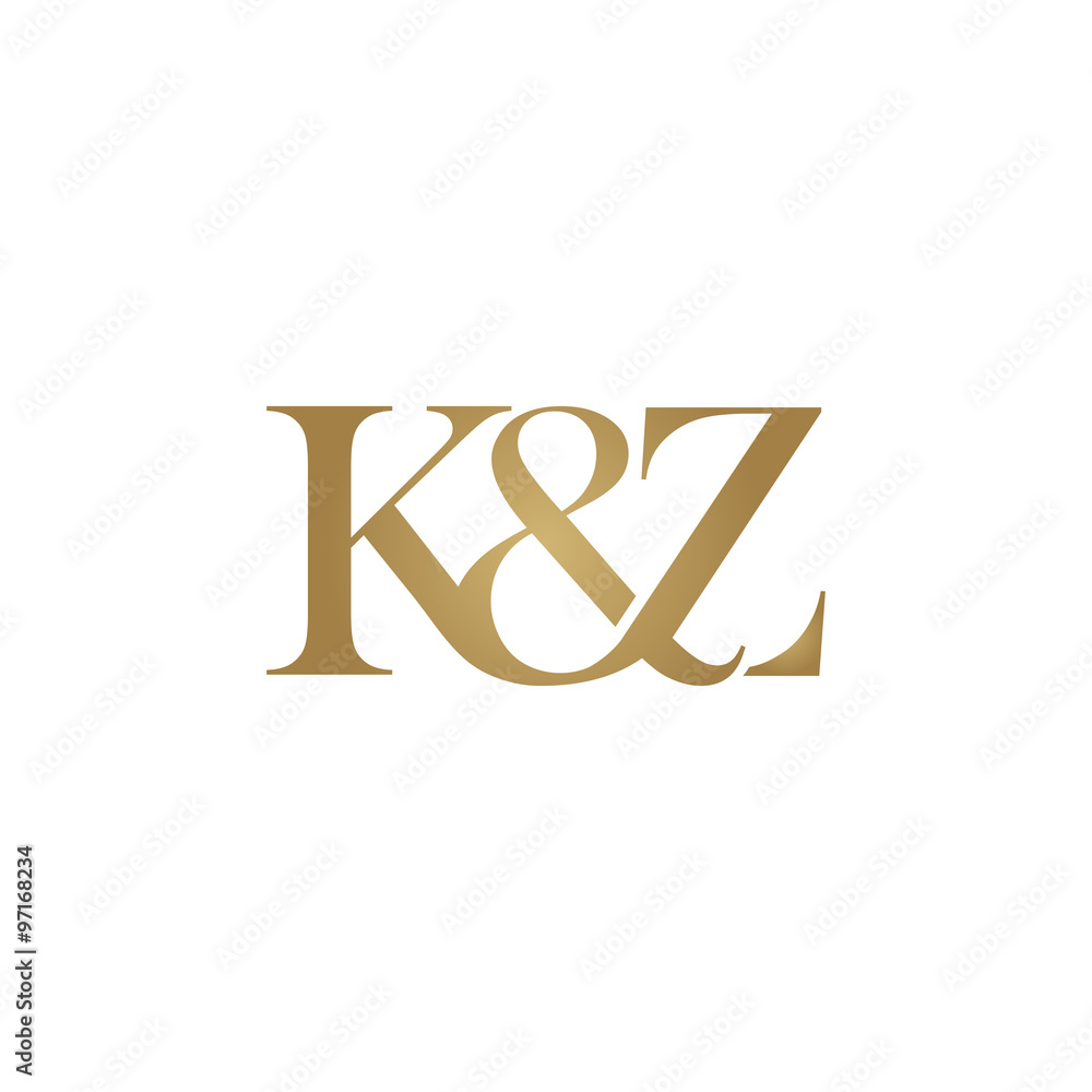 K&Z Initial logo. Ampersand monogram logo Stock Vector | Adobe Stock