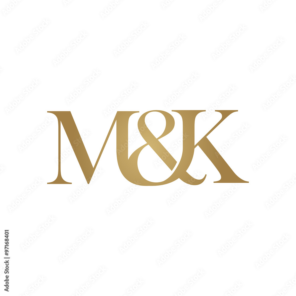M&K Initial logo. Ampersand monogram logo Stock Vector | Adobe Stock