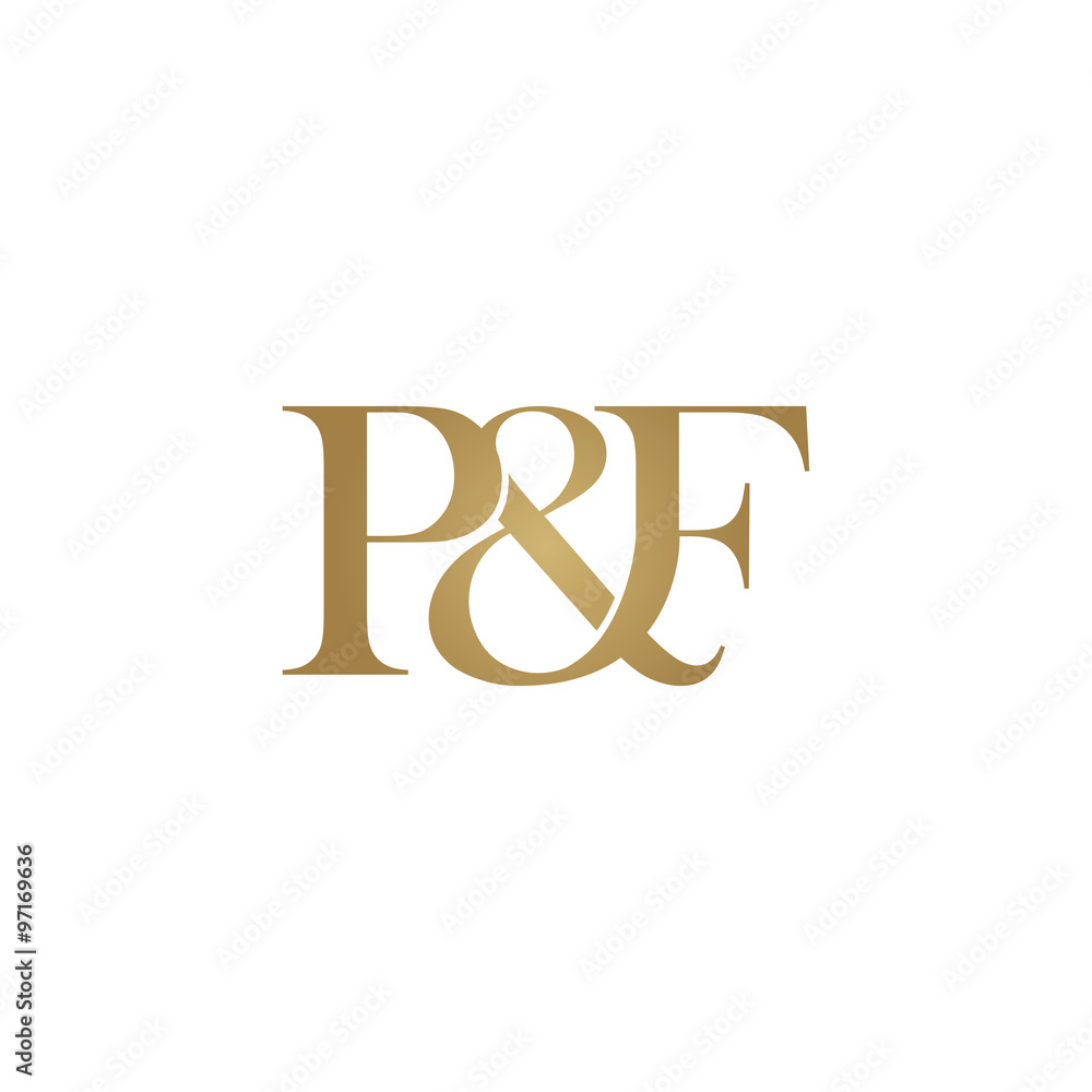 P&F Initial logo. Ampersand monogram logo Stock Vector | Adobe Stock