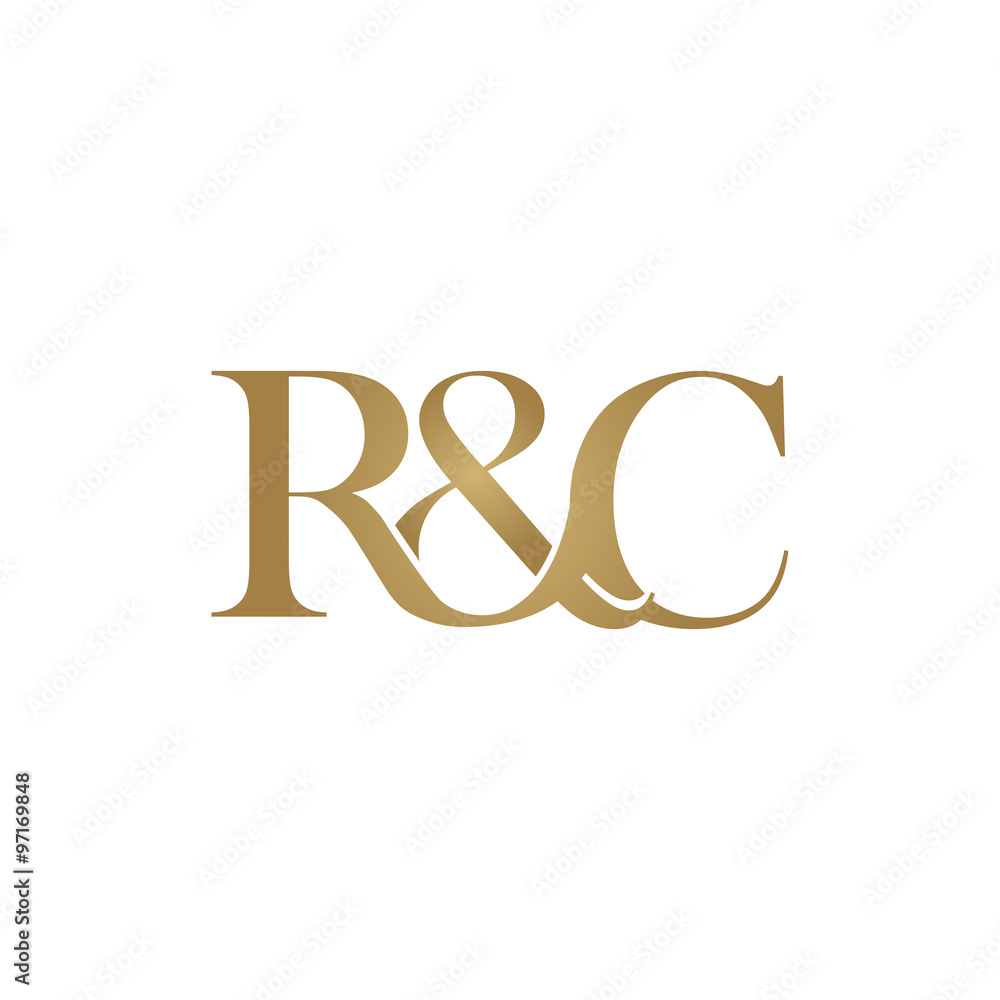 R&C Initial logo. Ampersand monogram logo Stock-Vektorgrafik | Adobe Stock