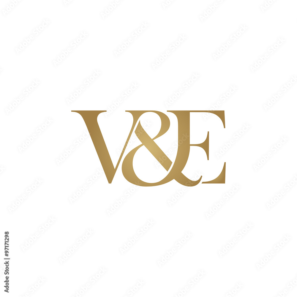 V&E Initial logo. Ampersand monogram logo Stock Vector | Adobe Stock