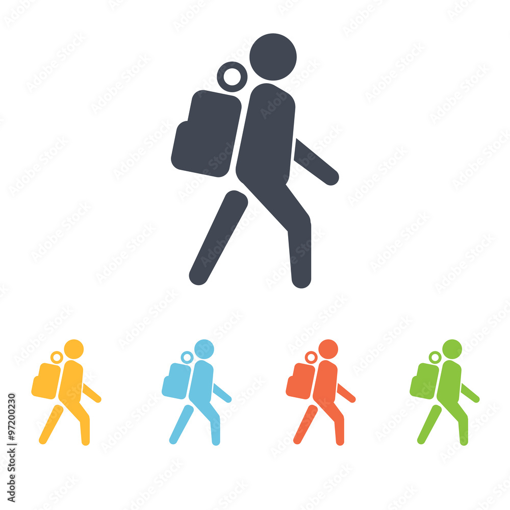 Tourist icon Stock Vector | Adobe Stock