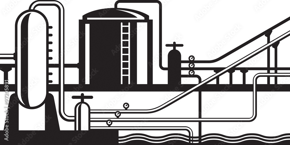 Natural Gas Plant Clipart