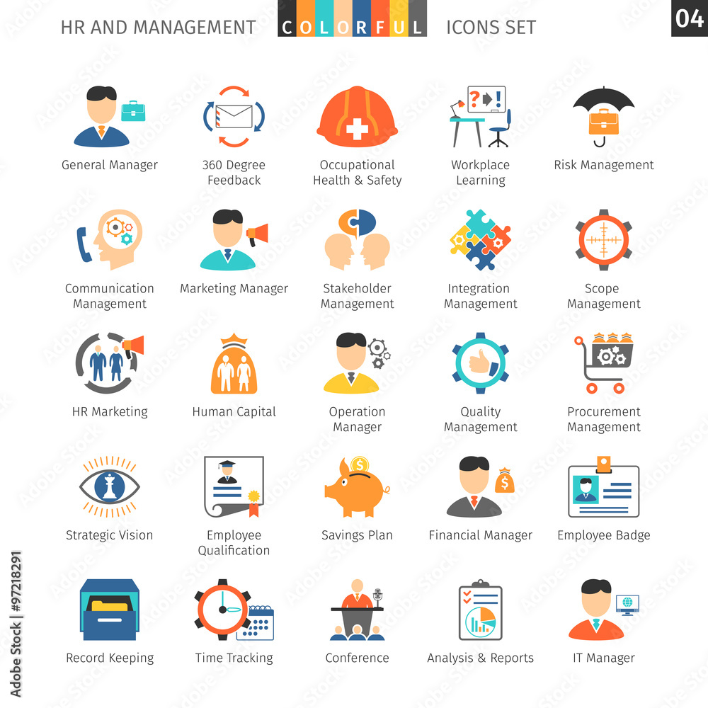 Human Resources Flat Set 04 Stock Vector | Adobe Stock