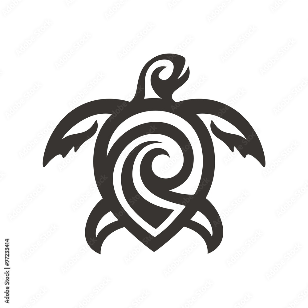 tribal turtle Stock Illustration | Adobe Stock