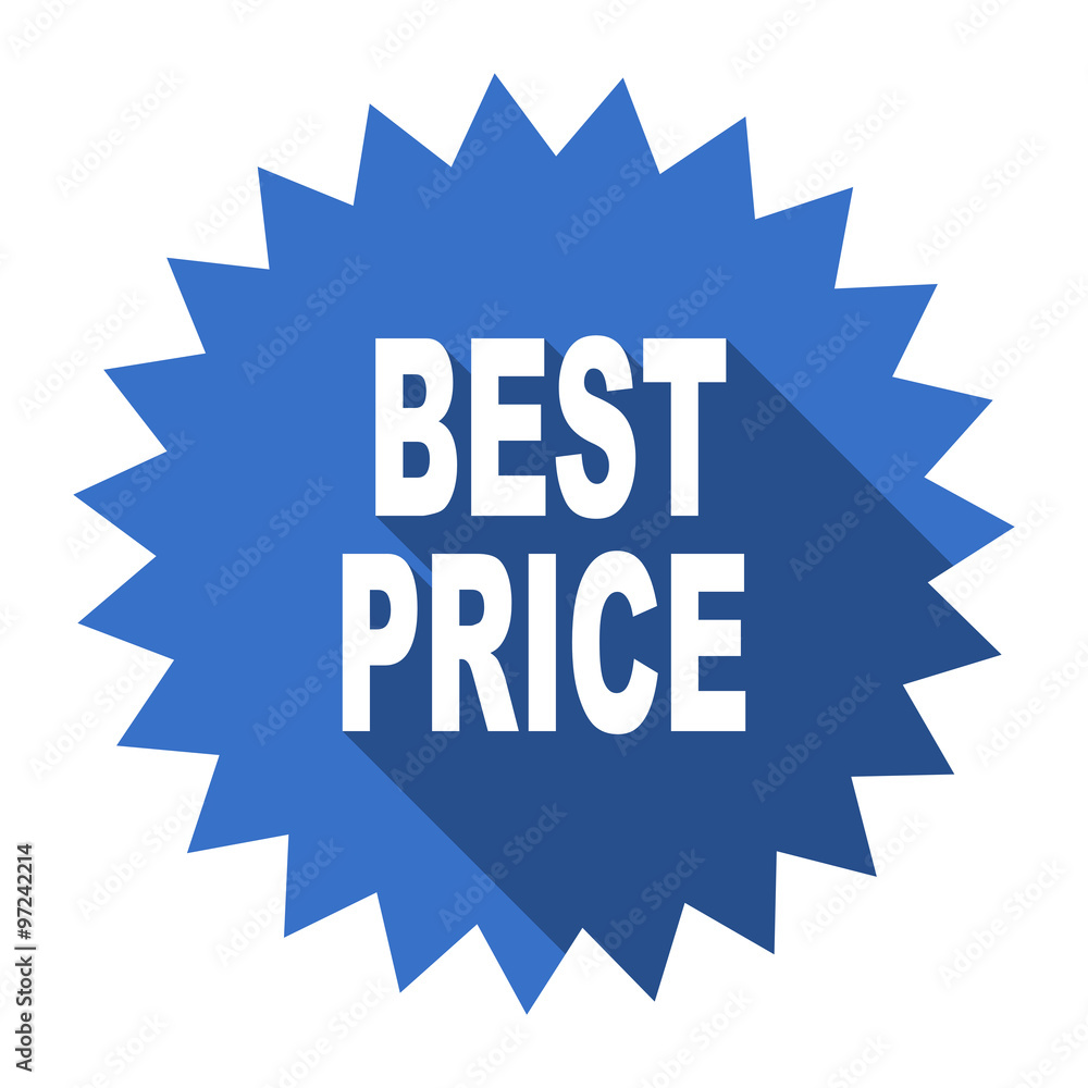 best price blue flat icon Stock Illustration | Adobe Stock