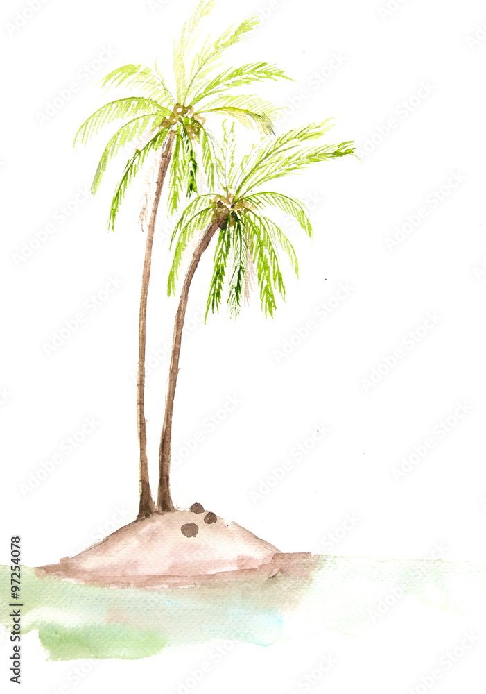 Coconut Tree Painting