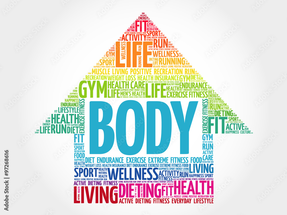 BODY arrow word cloud, health concept Stock Vector | Adobe Stock