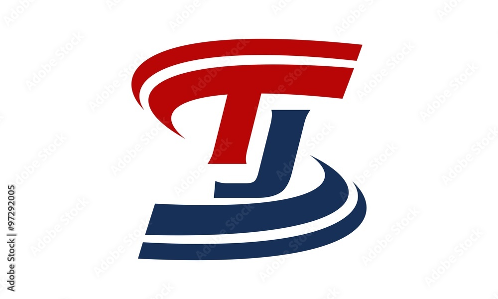 Letter TJ Logo Stock Vector | Adobe Stock