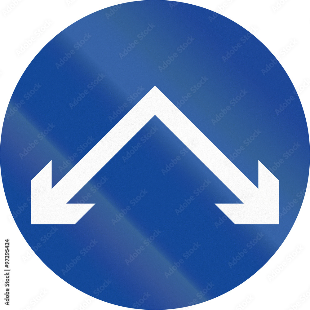 Road sign in the Philippines - Pass On Either Side Stock Illustration ...