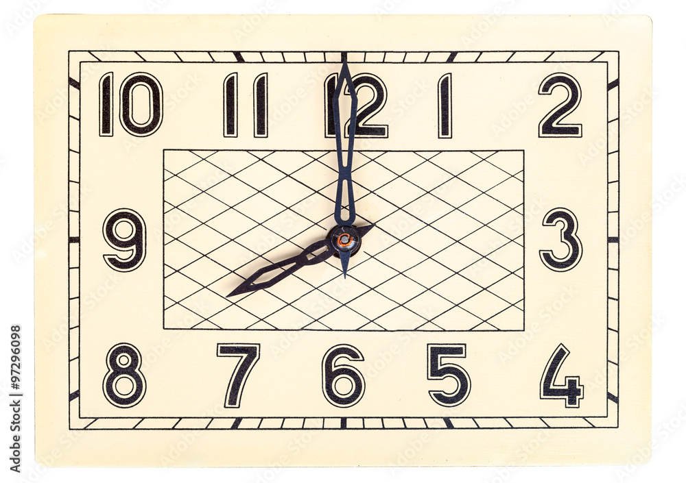 Rectangular clock face Stock Photo | Adobe Stock