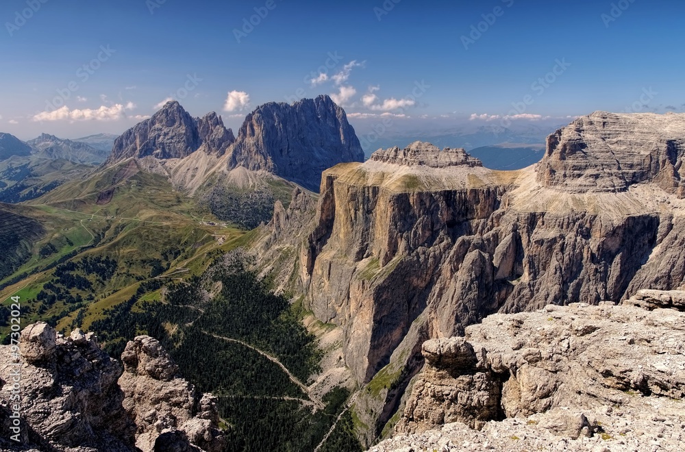 Sella Gruppe in Dolomiten - Sella group in Dolomites 02 Stock Photo ...