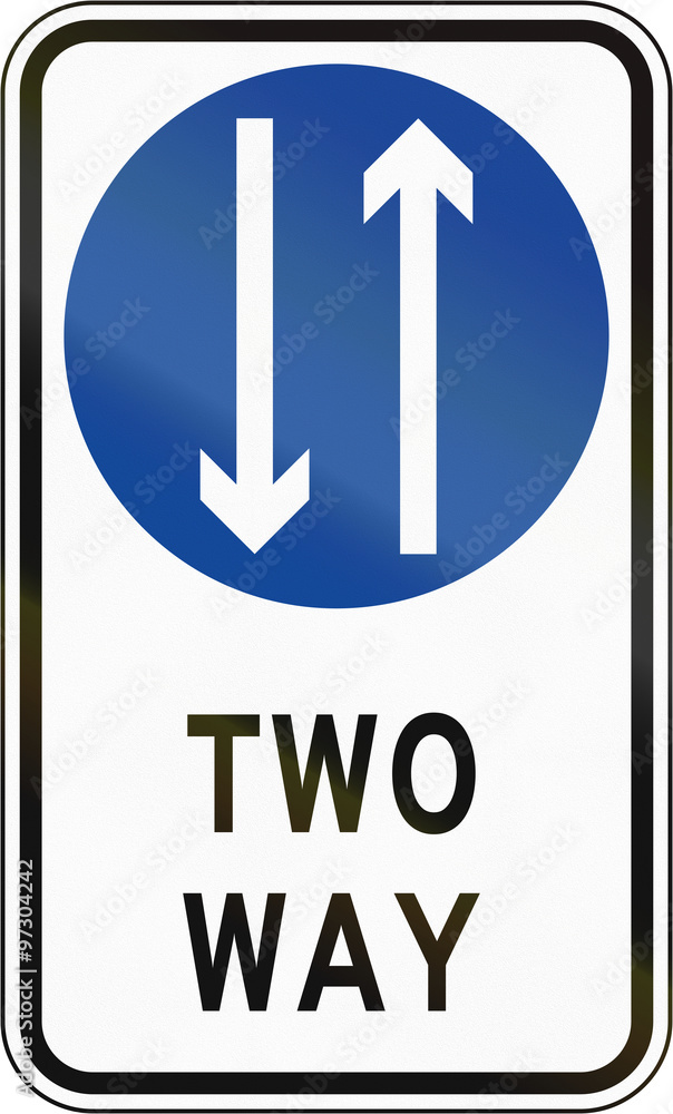 Two Way Traffic Road Sign