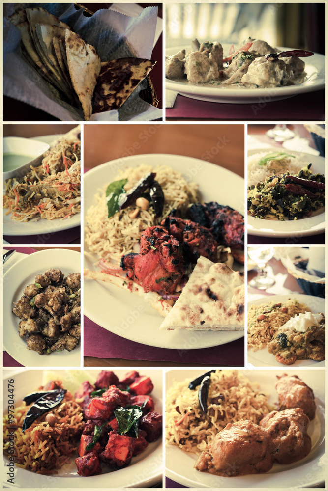 Indian Food Collage Stock Photo | Adobe Stock