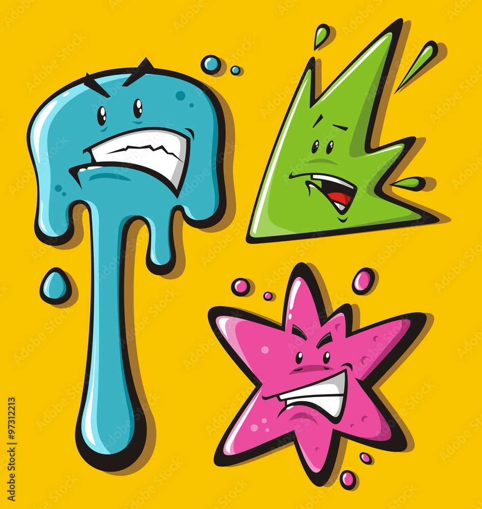 Funny Ink spots Stock-Vektorgrafik | Adobe Stock