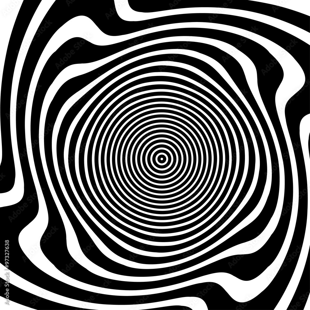 Abstract asymmetric spiral background. Distorted spiral. Vector. Stock Vector | Adobe Stock