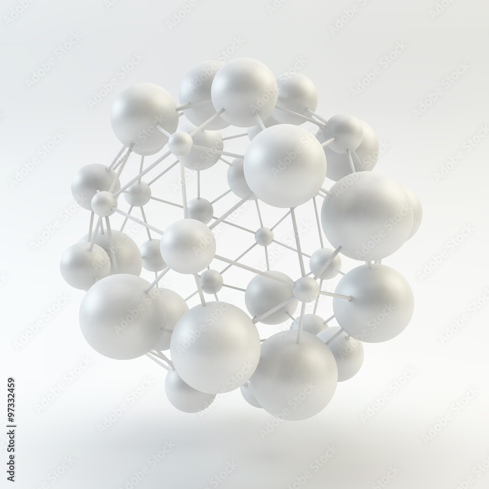 3d Molecule Structure Background Graphic Design Vector Illustration