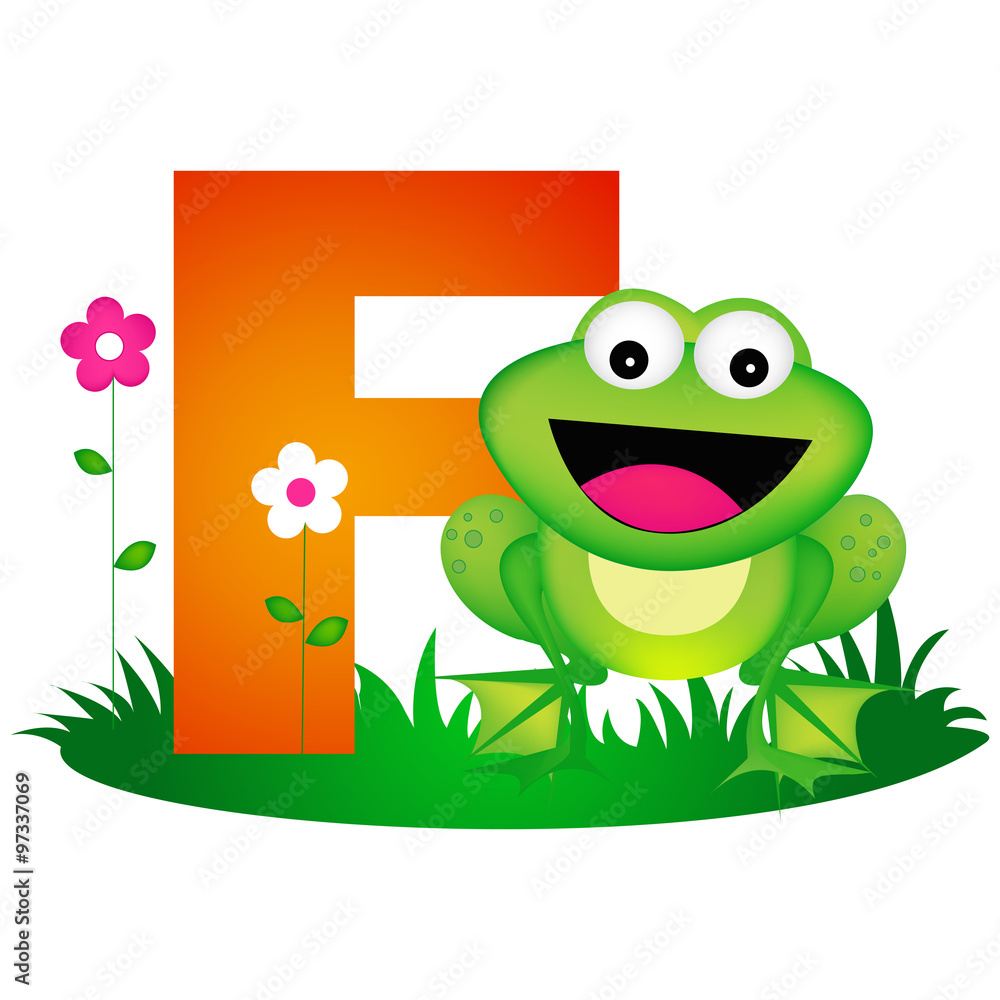 Animal alphabet letter F Stock Vector | Adobe Stock