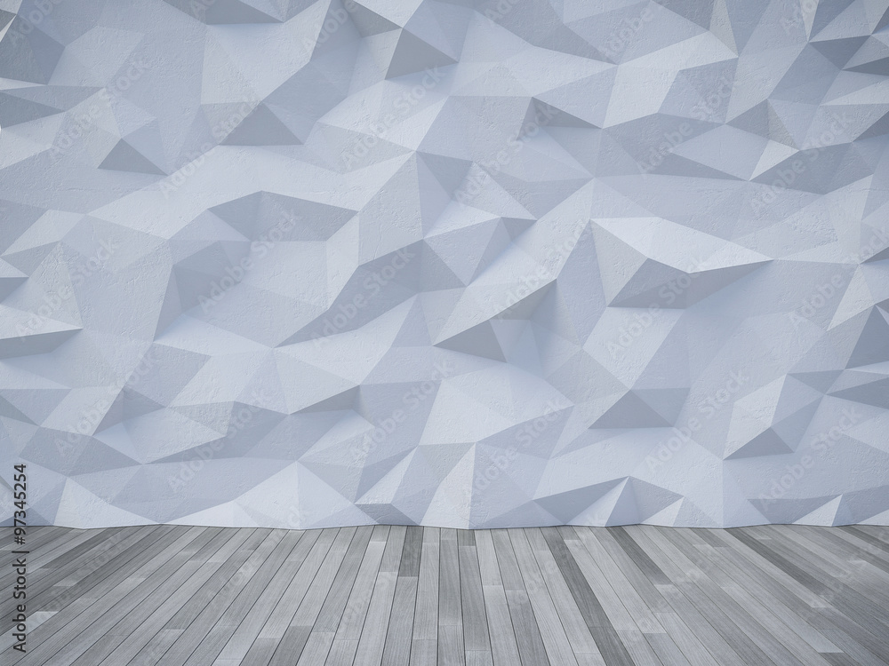 3Ds interior polygon wall Stock Photo | Adobe Stock