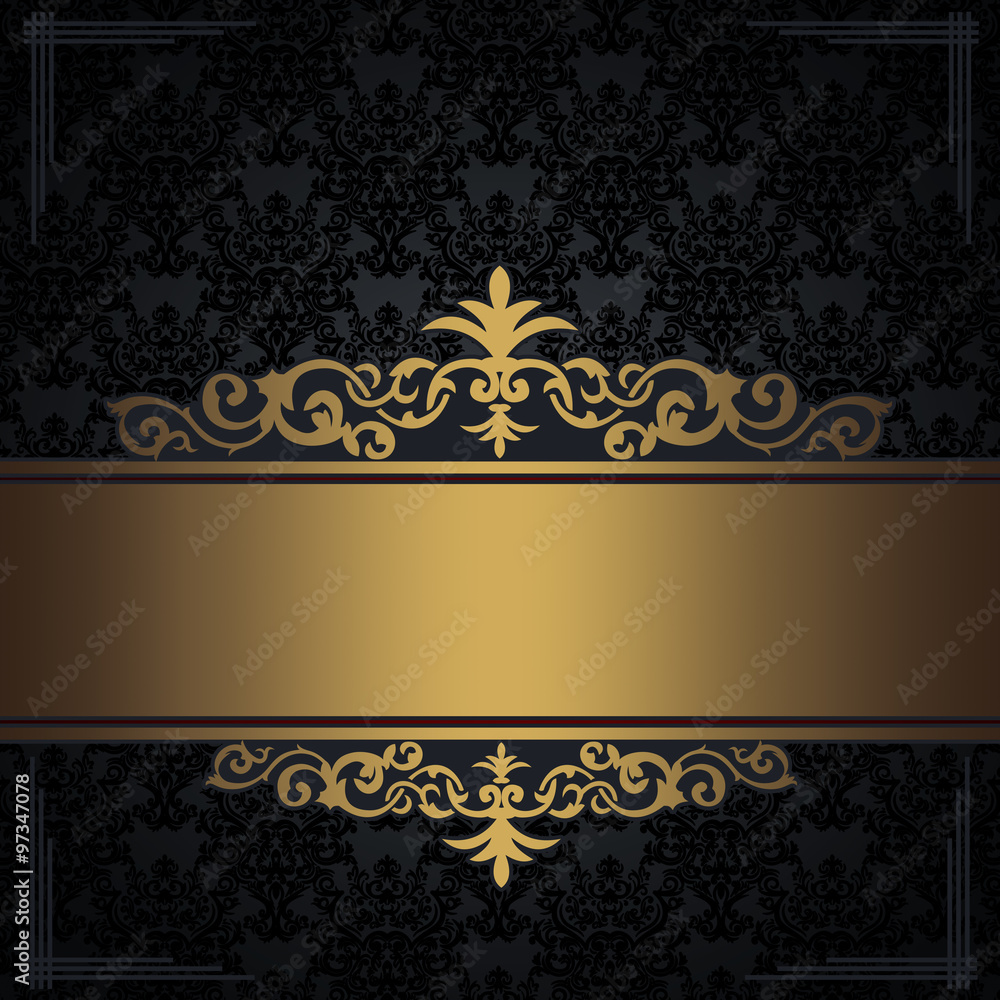 Gold And Black Vintage Background