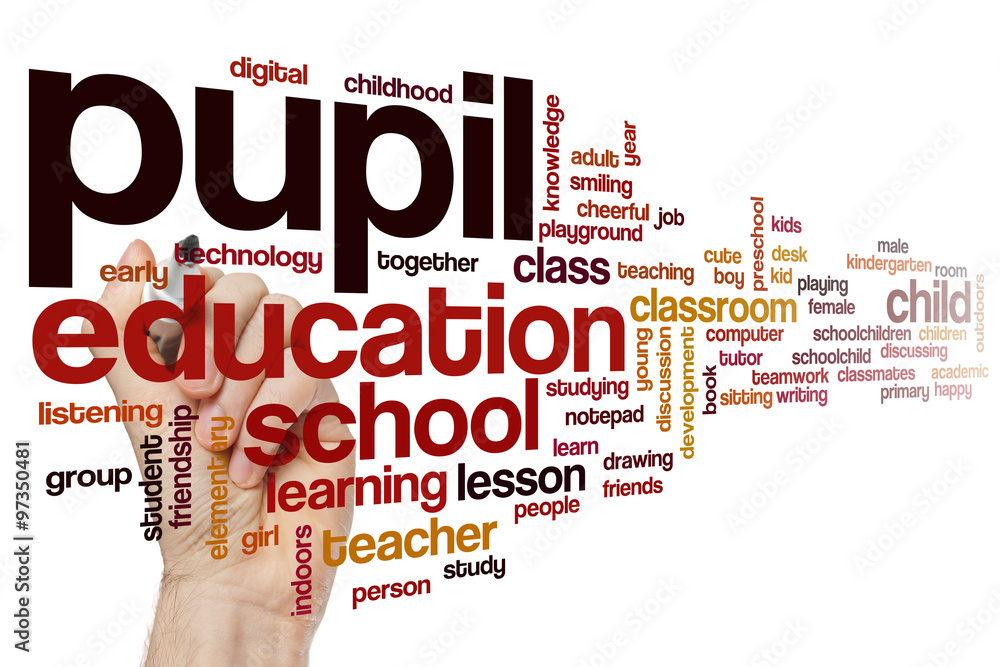Pupil word cloud concept Stock Photo | Adobe Stock