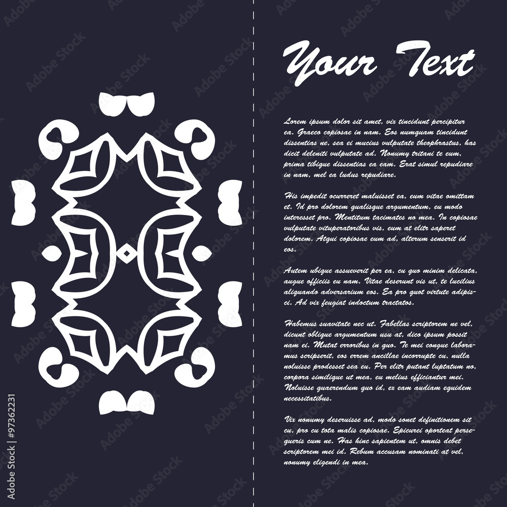 Vintage style brochure template design with modern art eastern elements ...