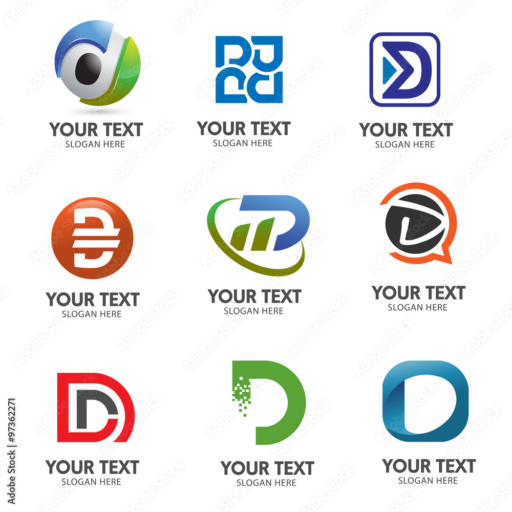 Vetor de Letter D logo vector do Stock | Adobe Stock