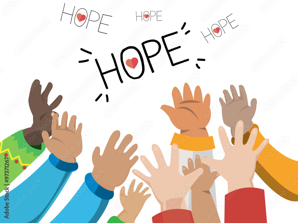 Hand of hope - vector Stock Vector | Adobe Stock