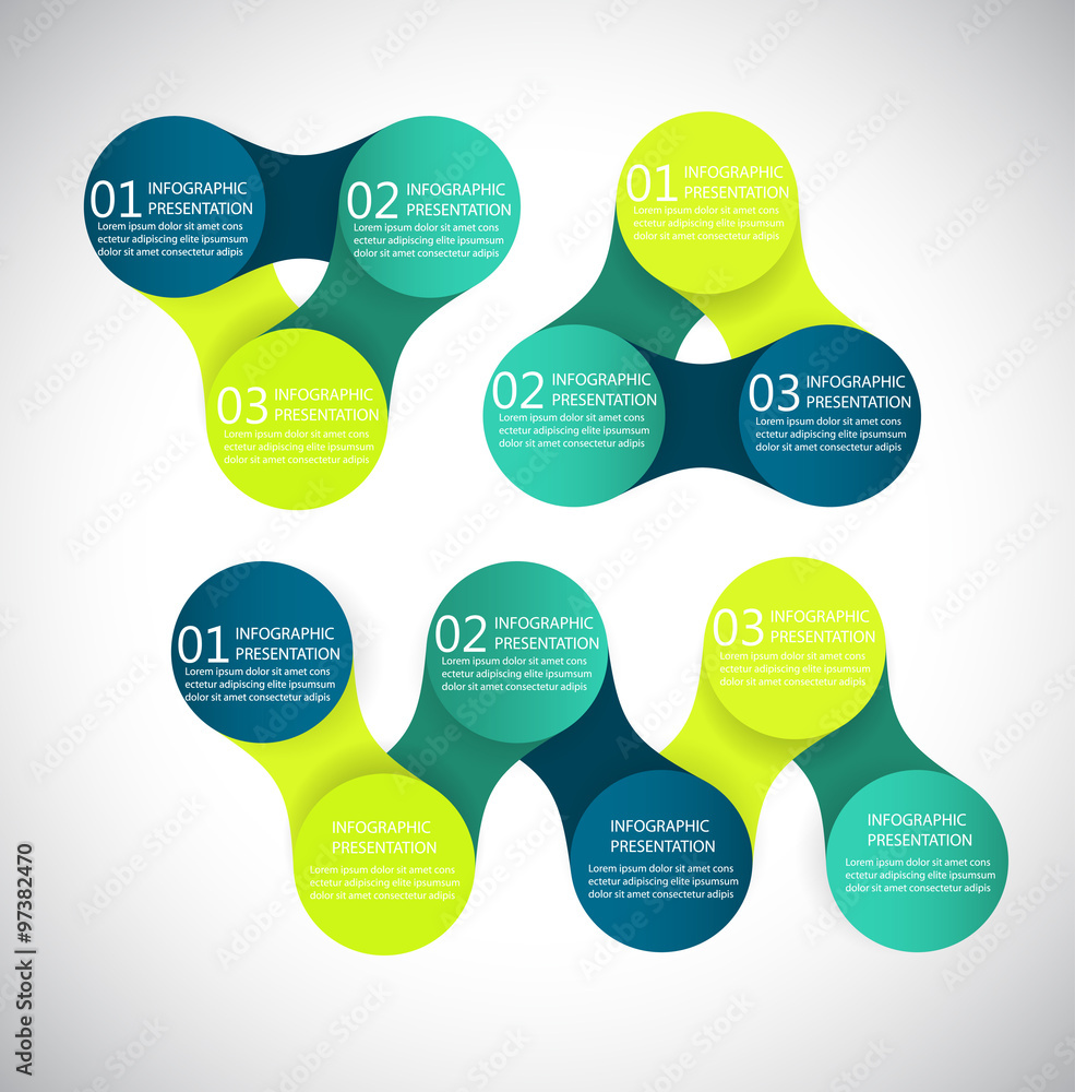 vector infographics metaball round diagram template for business ...