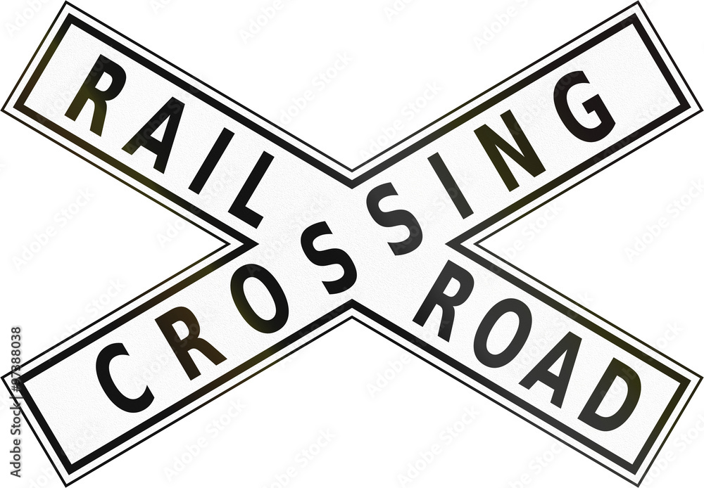 Road sign in the Philippines - Railroad Crossbuck Stock Illustration ...