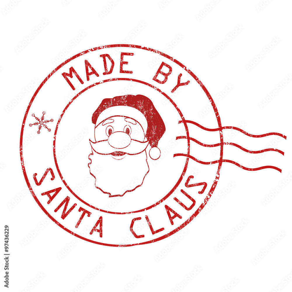 Made by Santa Claus stamp Stock Vector | Adobe Stock