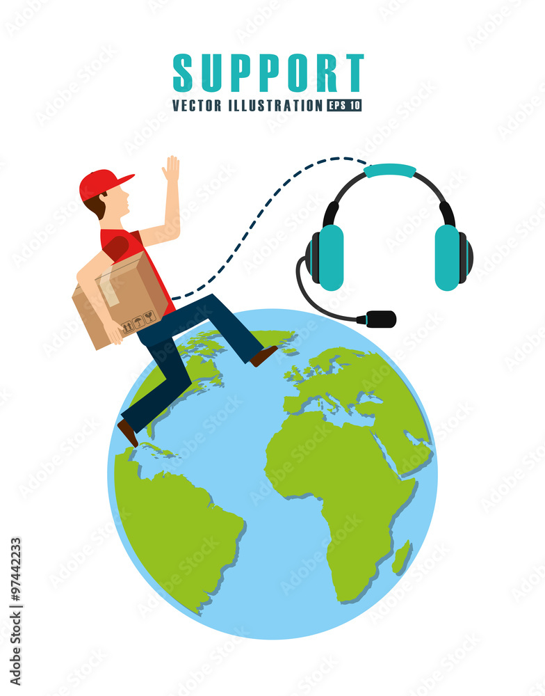 support service design Stock-Vektorgrafik | Adobe Stock