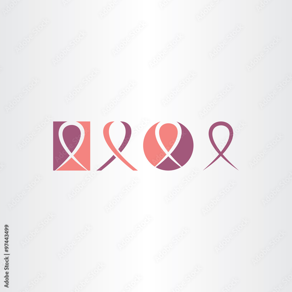 cancer ribbon icon set vector logo Stock Vector | Adobe Stock