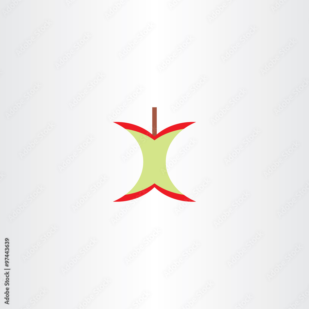 eaten apple logo clipart vector Stock Vector | Adobe Stock