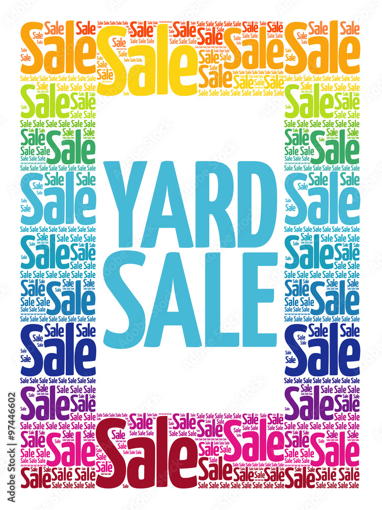 YARD SALE words cloud, business concept background Stock Vector | Adobe ...
