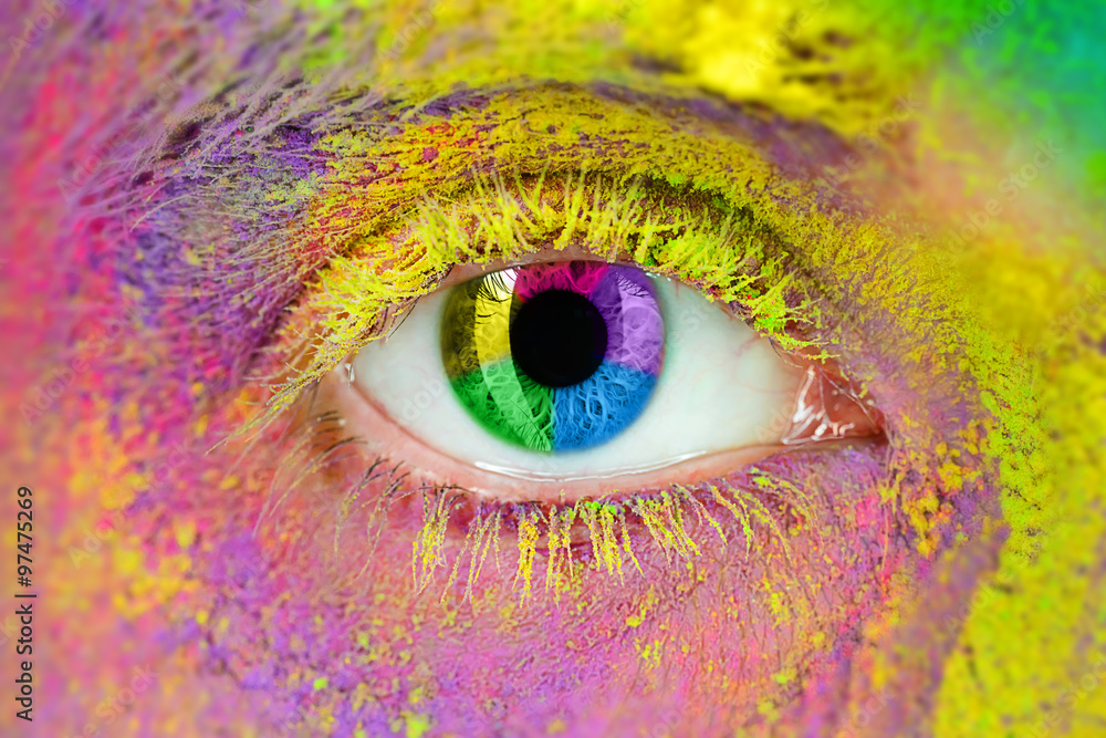 Multi colored eye Stock Photo | Adobe Stock