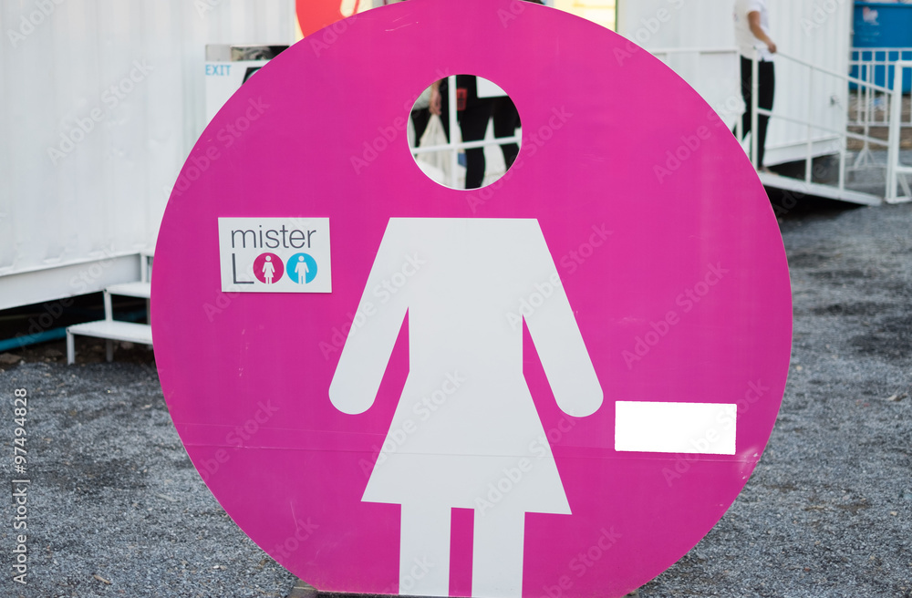 Female restroom signage Stock Photo | Adobe Stock