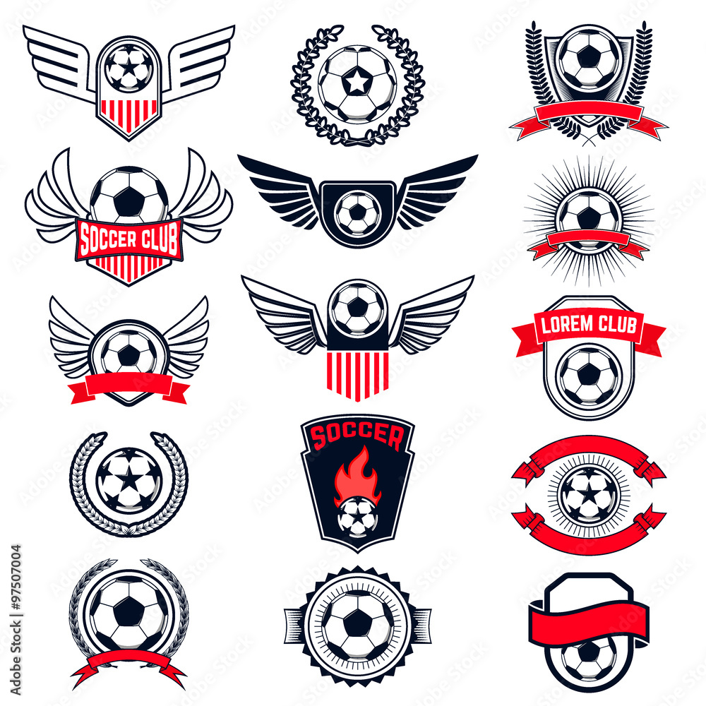 football emblems set. Stock Vector | Adobe Stock