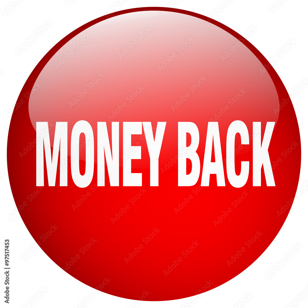 money back red round gel isolated push button Stock Vector | Adobe Stock