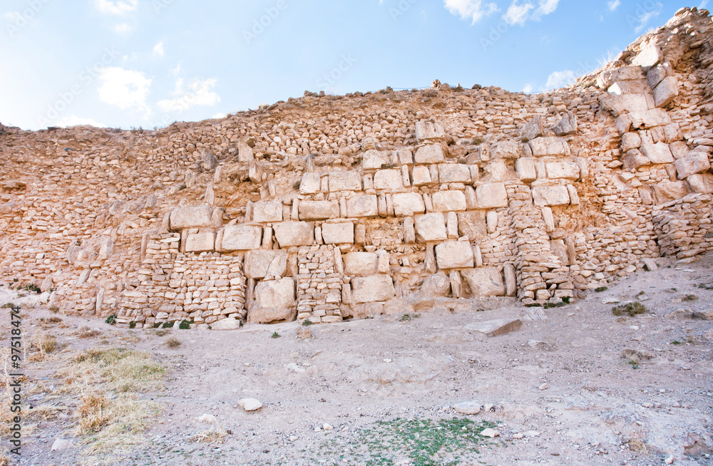 Bricks of different times in the masonry of the old defensive structure ...