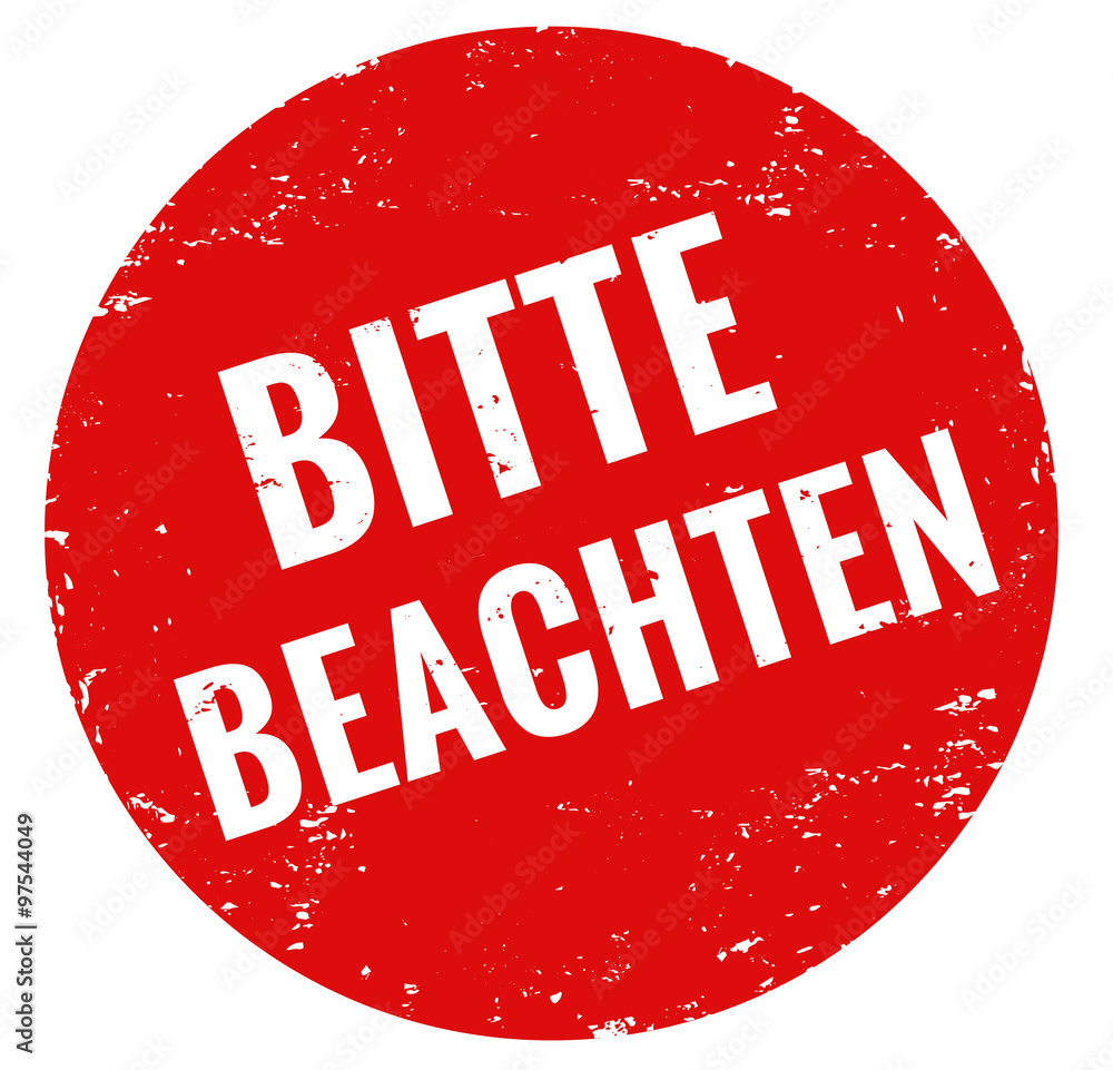 Bitte beachten Stempel rot Stock-Vektorgrafik | Adobe Stock