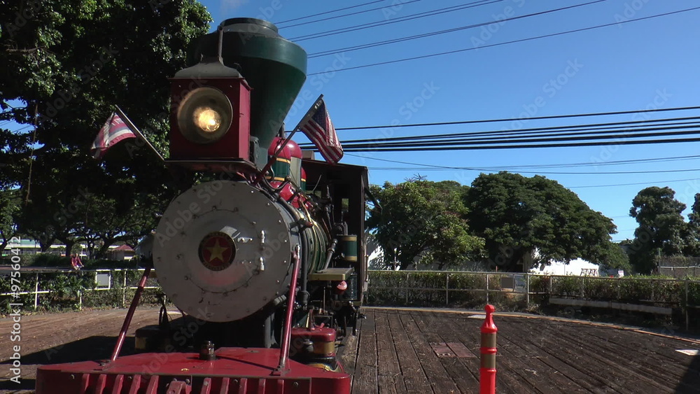 Vintage steam locomotive of Lahaina, Kaanapali and Pacific Railroad ...