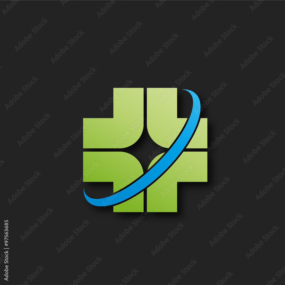 croix verte Stock Vector | Adobe Stock