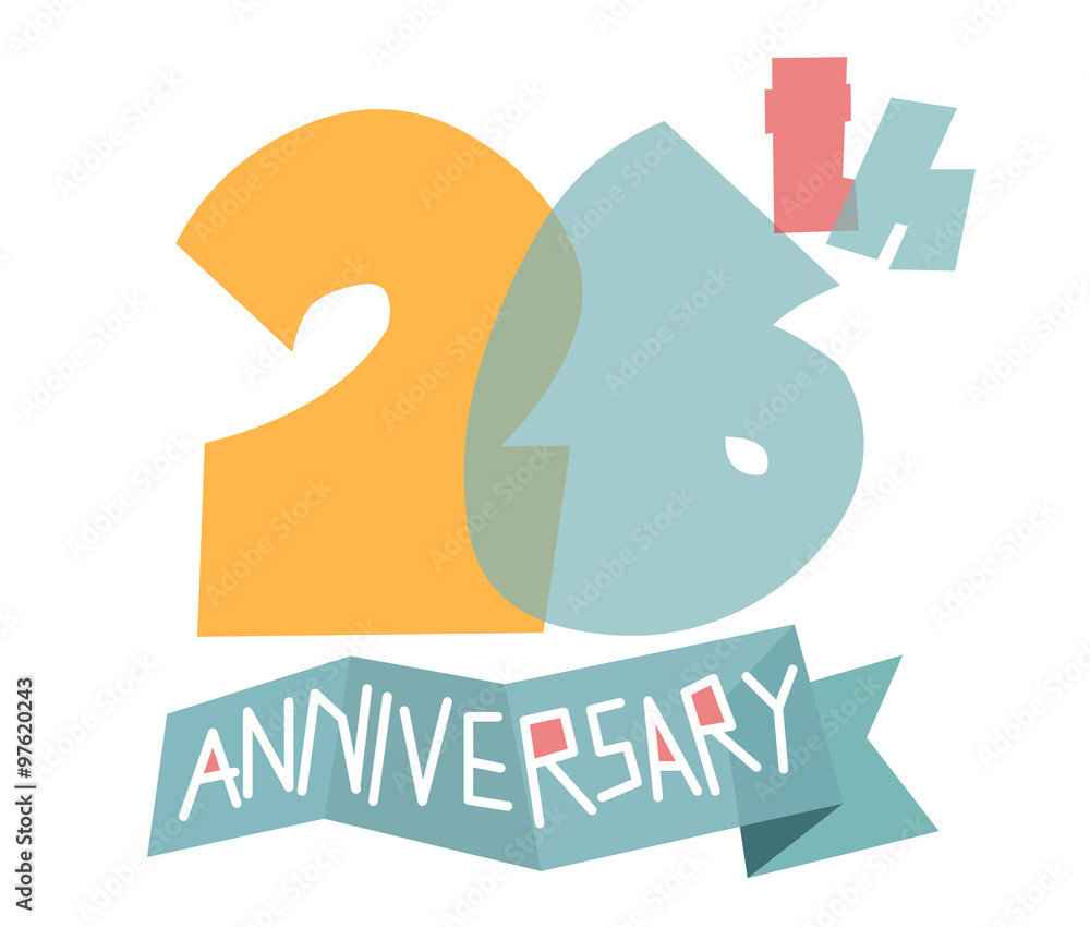 happy 26th anniversary Stock Vector | Adobe Stock