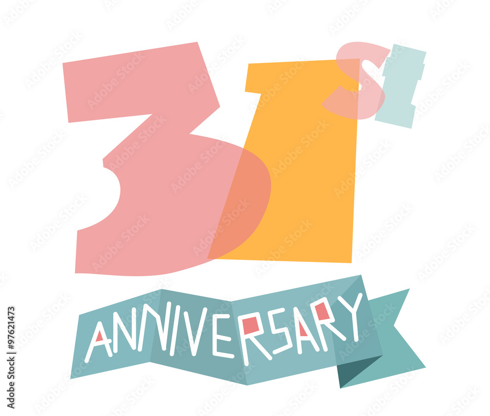 happy 31st anniversary Stock Vector | Adobe Stock