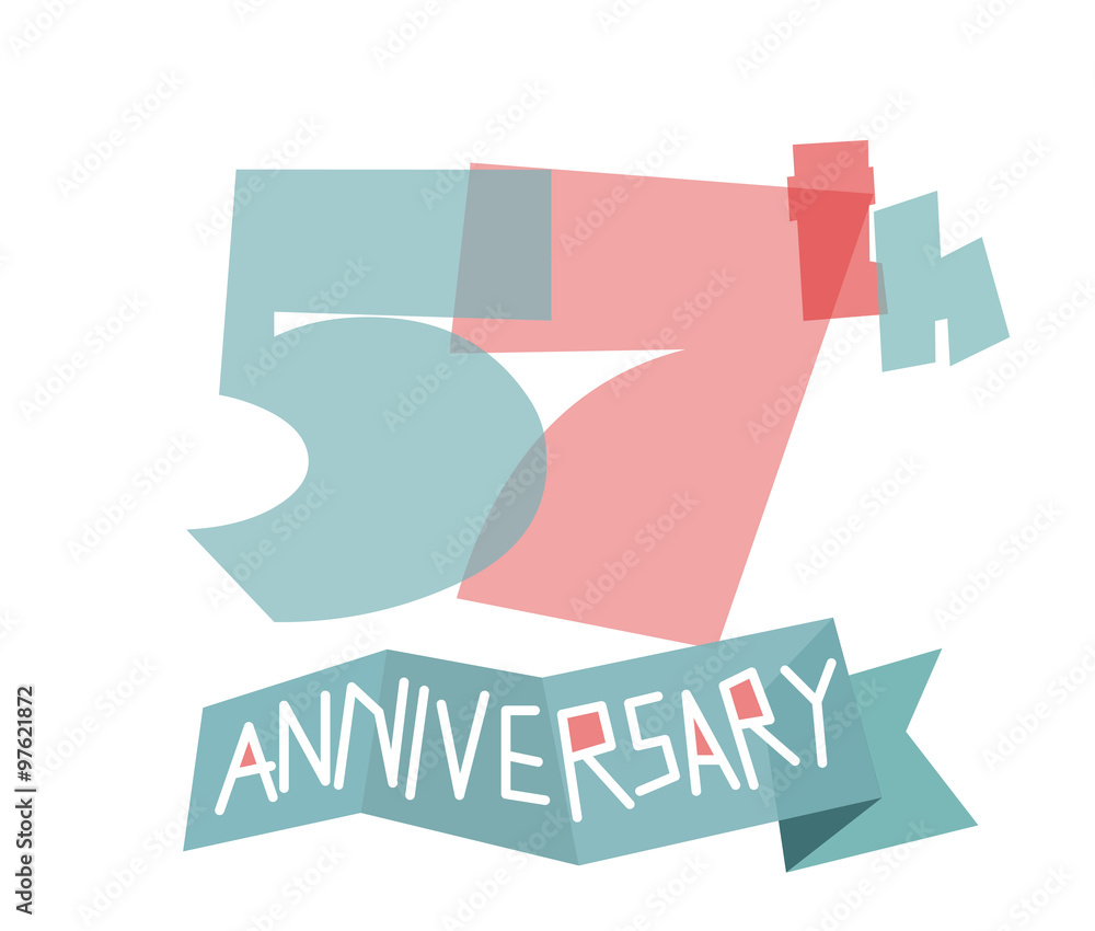 happy 57th anniversary Stock Vector | Adobe Stock